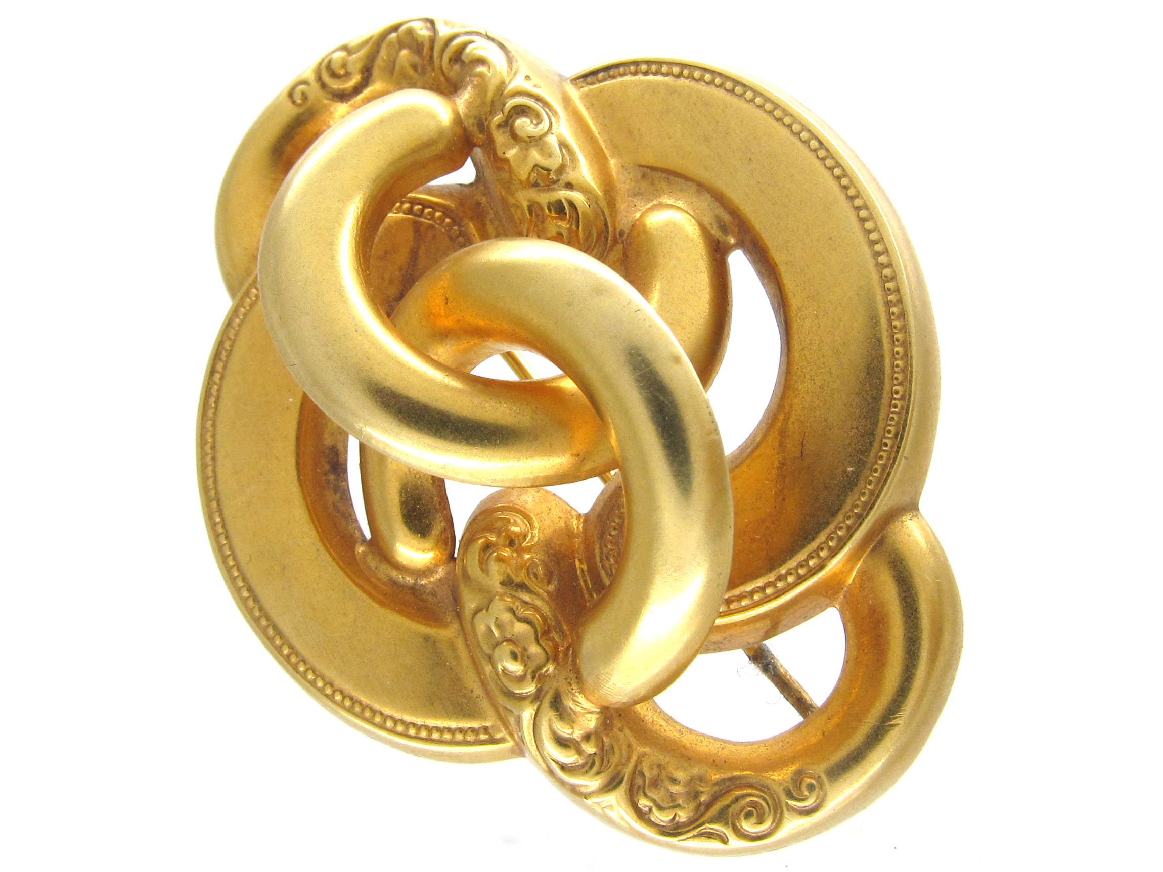 14ct Gold Scandinavian Knot Brooch - The Antique Jewellery Company