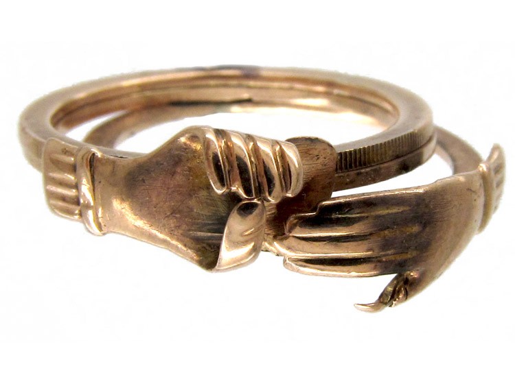 Victorian Gold Fede Ring - The Antique Jewellery Company