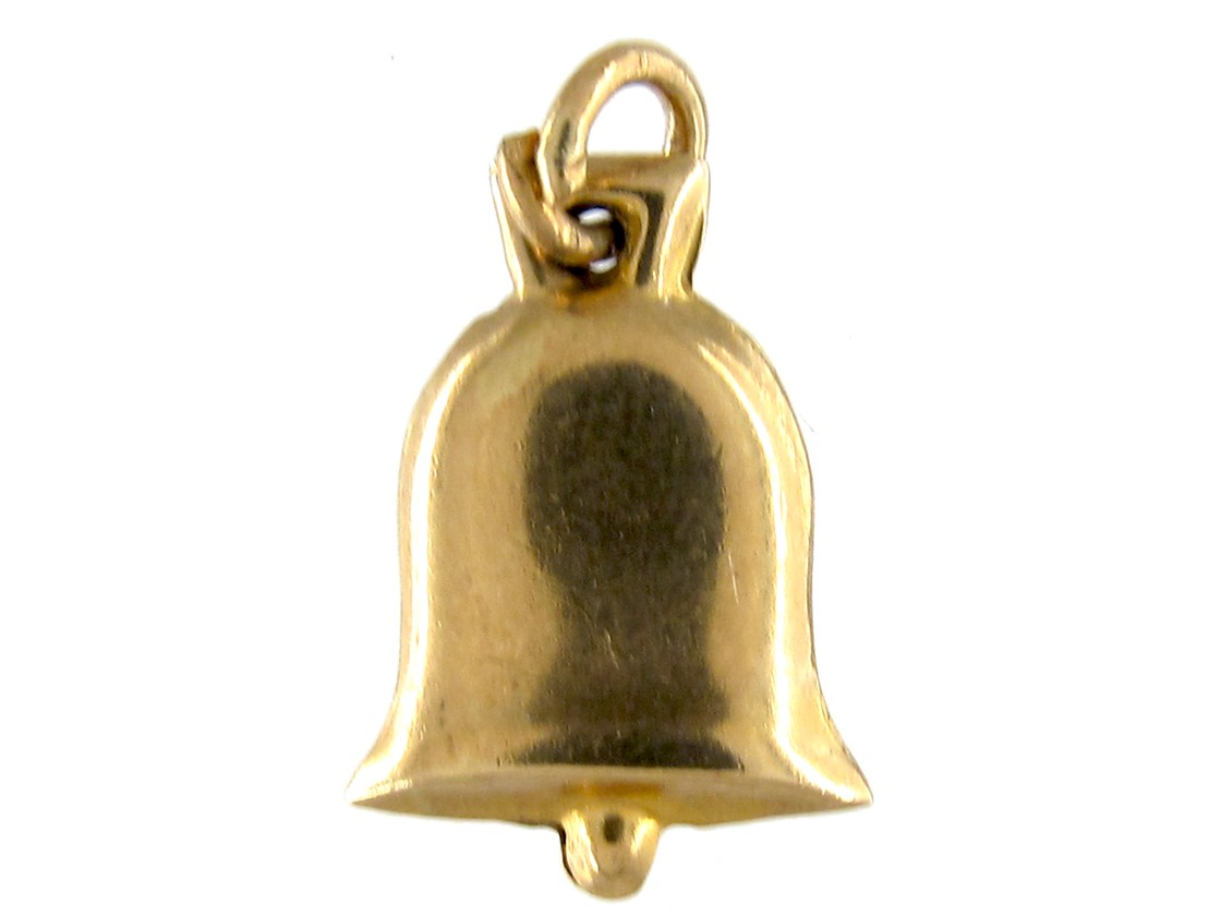 Gold Bell Charm - The Antique Jewellery Company