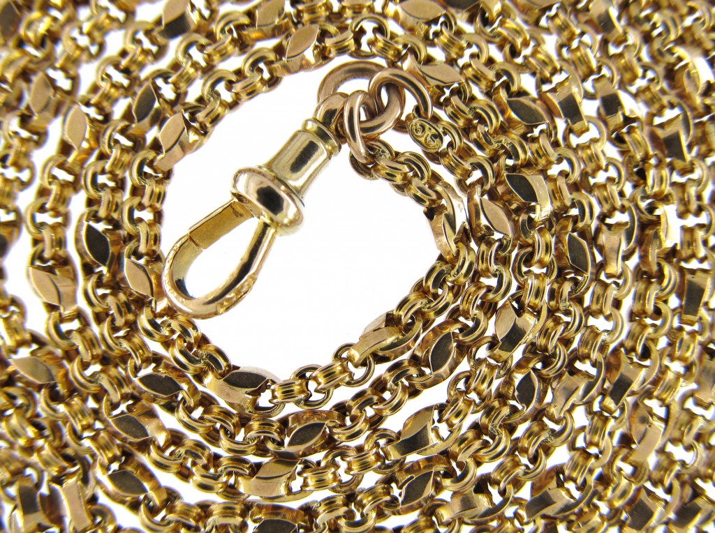 Victorian 9ct Gold Guard Chain (912D) | The Antique Jewellery Company