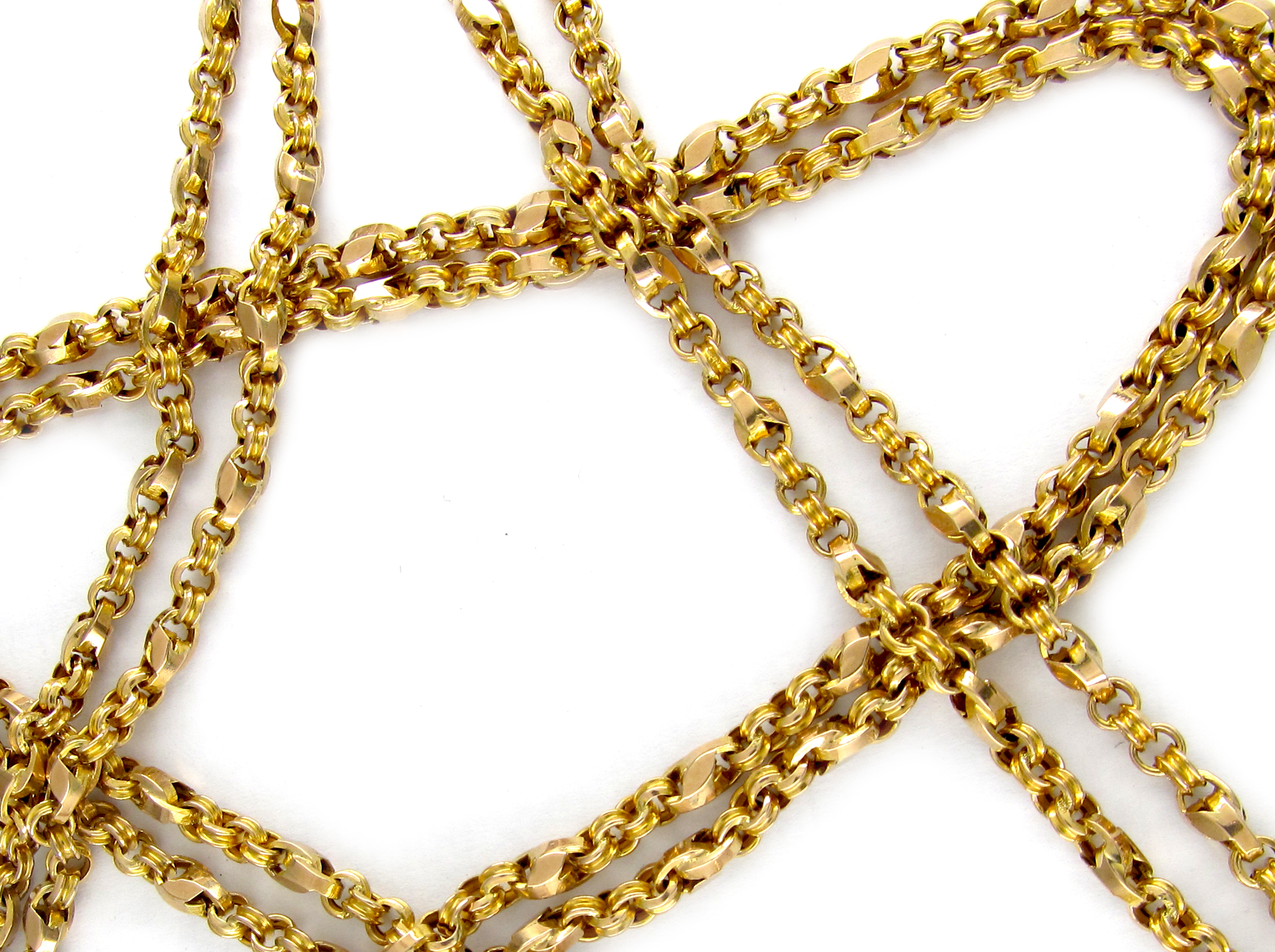 Victorian 9ct Gold Guard Chain - The Antique Jewellery Company