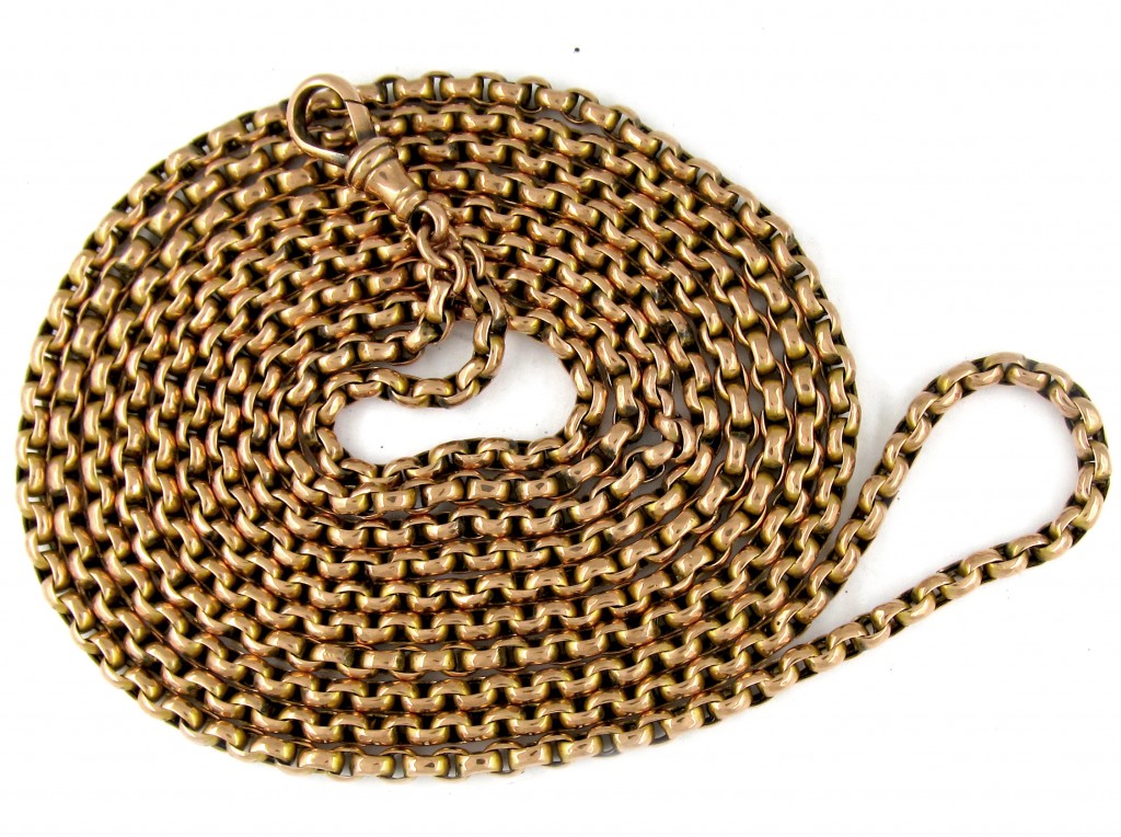 Victorian 9ct Gold Guard Chain (961D) | The Antique Jewellery Company
