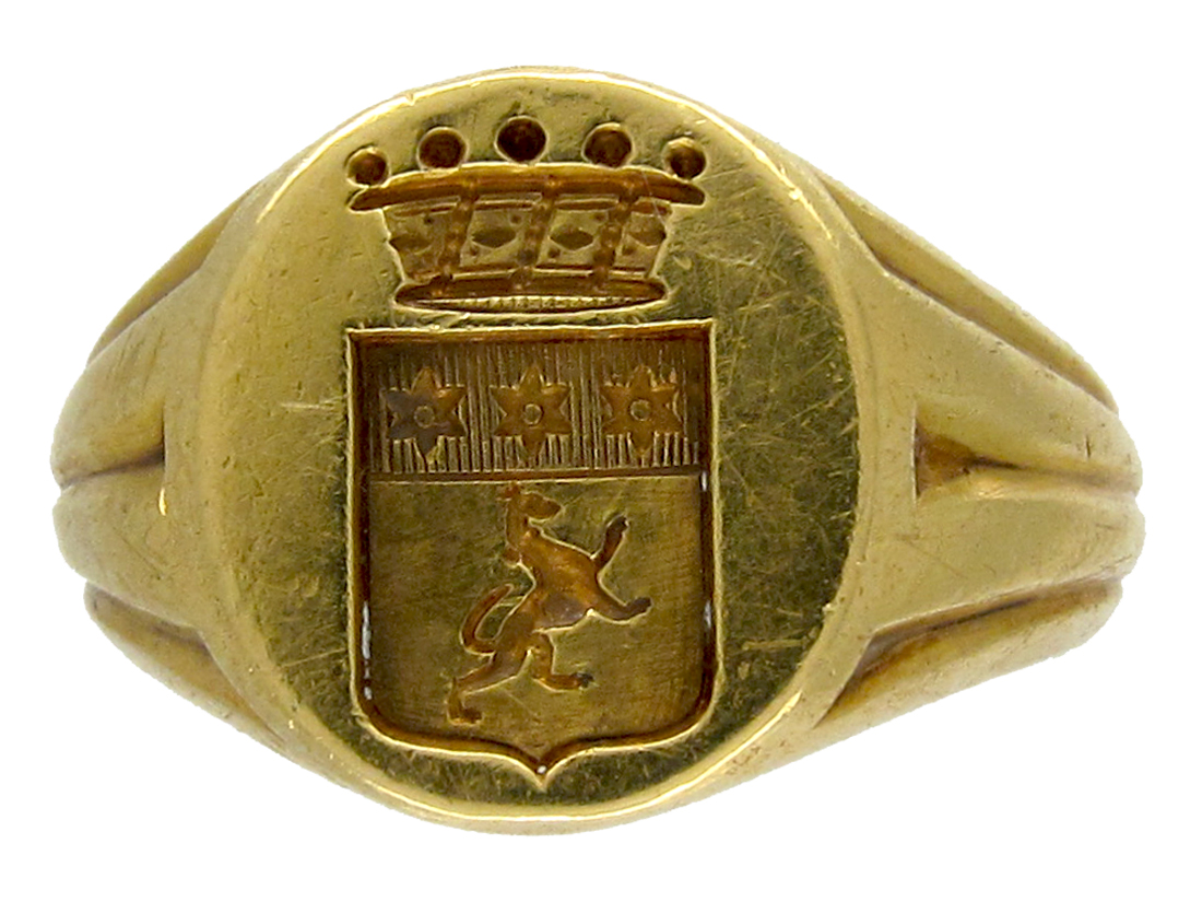 18ct Gold Victorian Signet Ring - The Antique Jewellery Company