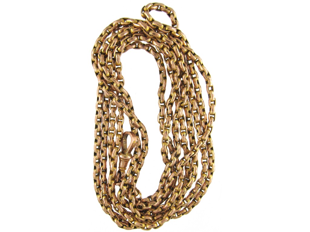9ct Gold Victorian Guard Chain (418E) | The Antique Jewellery Company