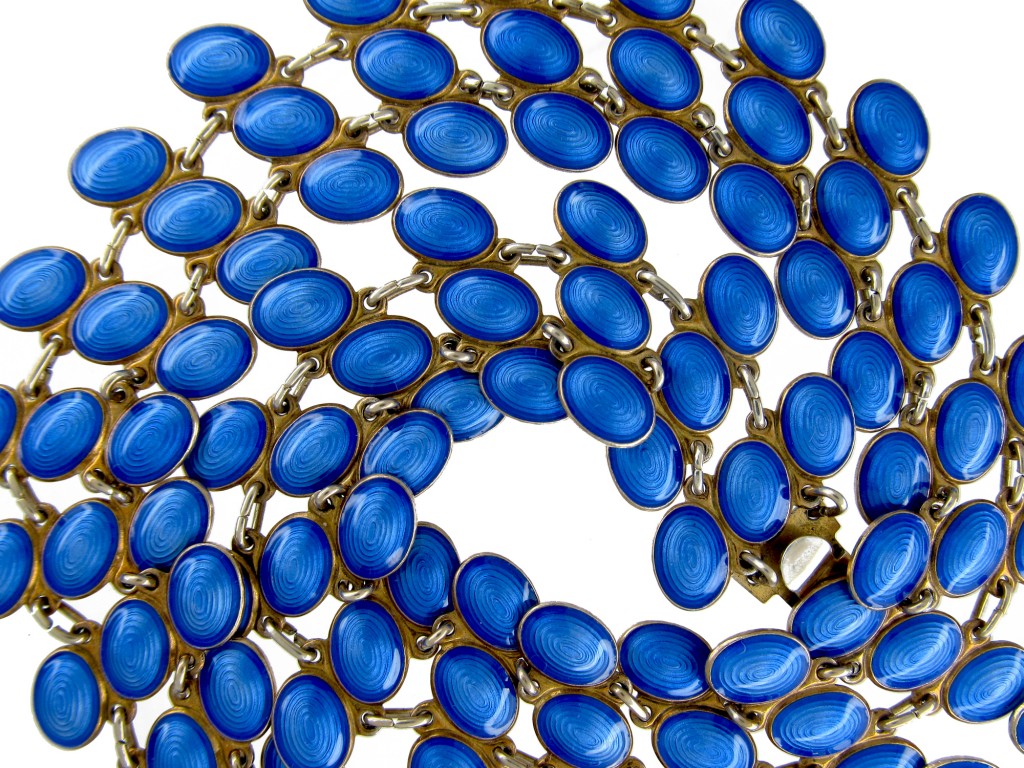 Blue Enamel Collar Necklace () | The Antique Jewellery Company