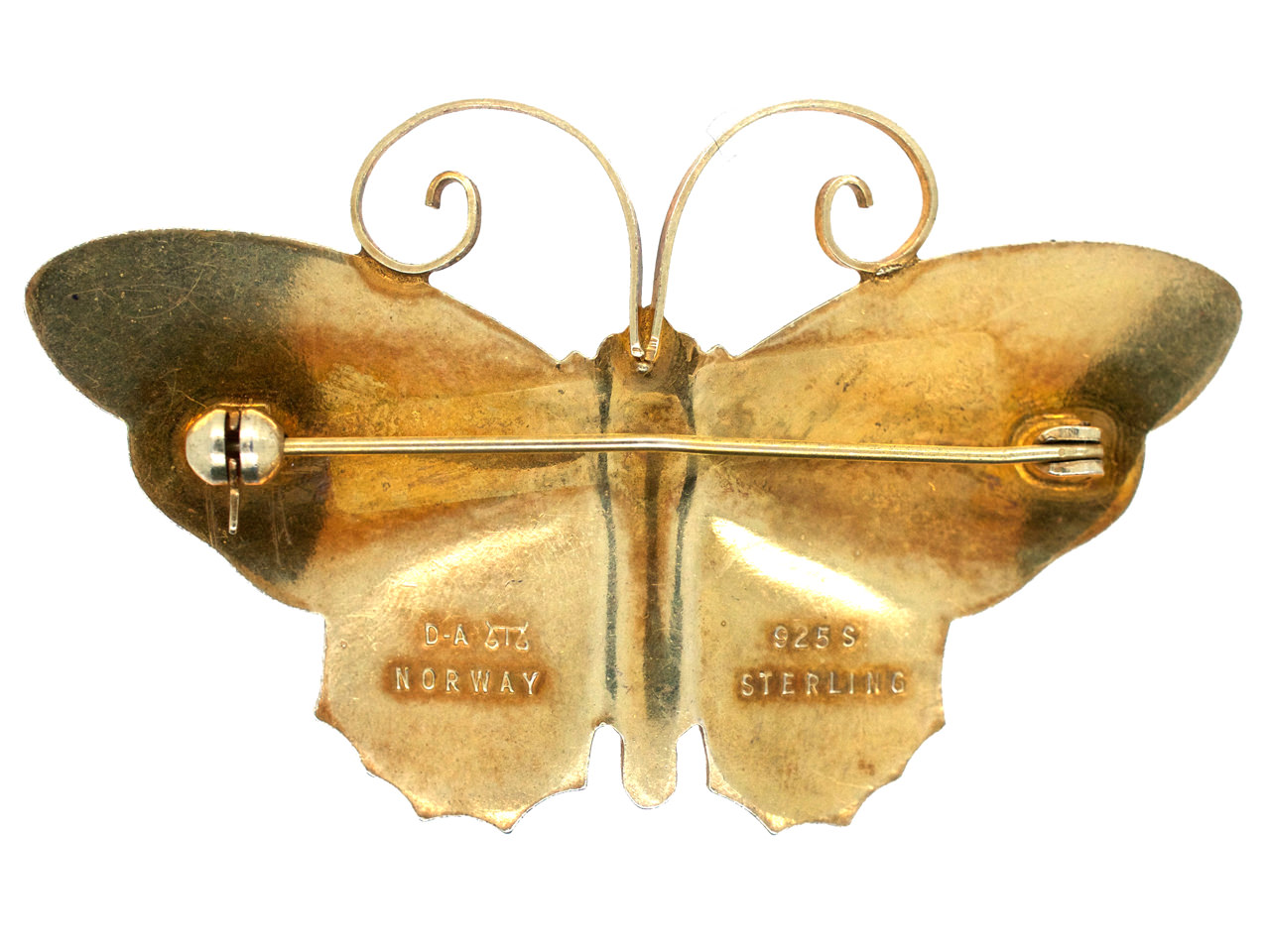 Silver Gilt & Enamel Brooch by David Anderson - The Antique Jewellery ...