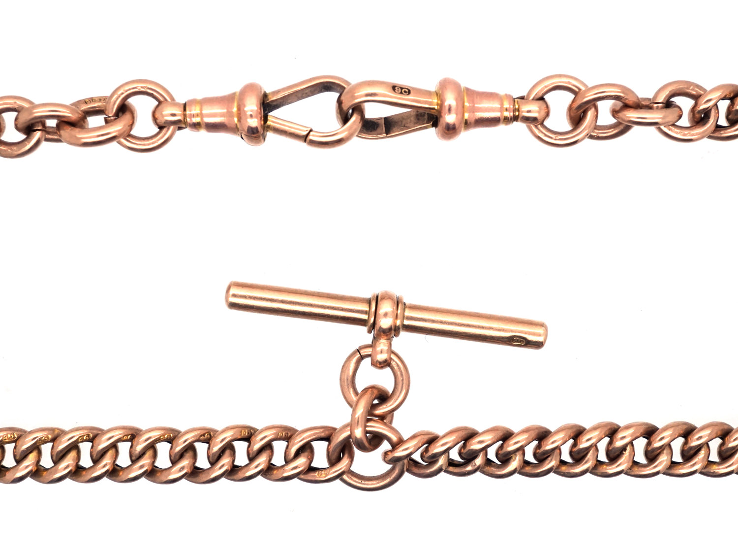 Victorian 9ct Gold Double Albert Chain - The Antique Jewellery Company