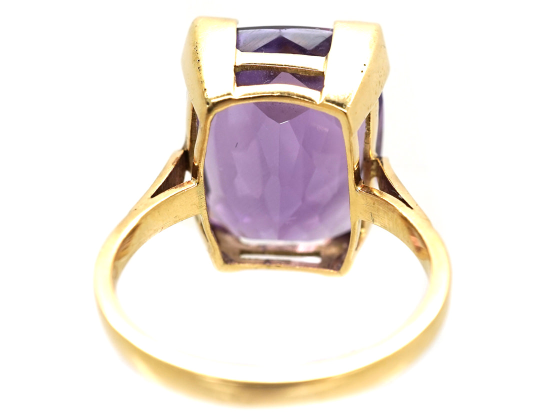 9ct Gold & Amethyst Ring - The Antique Jewellery Company
