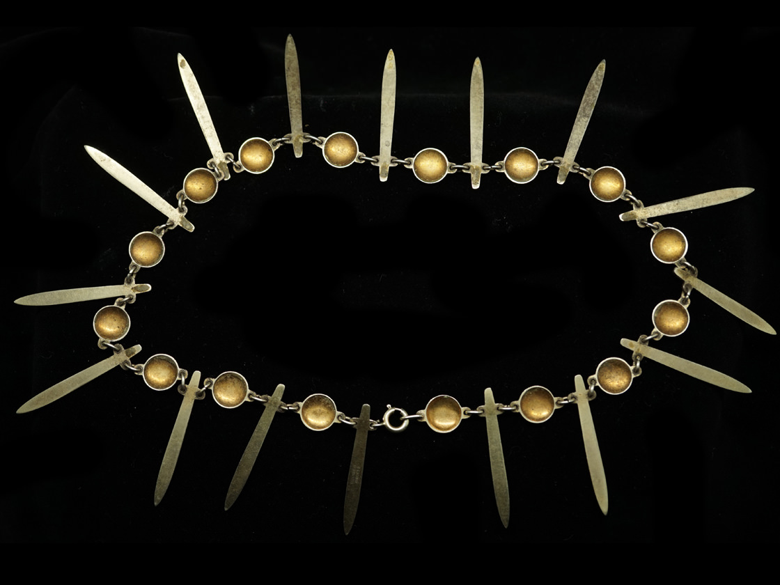 Silver & White Enamel Icicle Necklace by David Anderson - The Antique ...