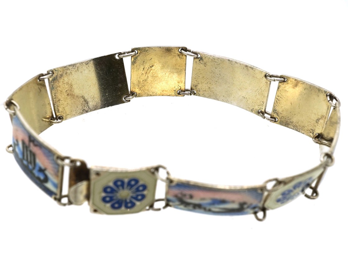 Silver & Enamel Scandinavian Scenes Bracelet by Ottar Hval - The ...