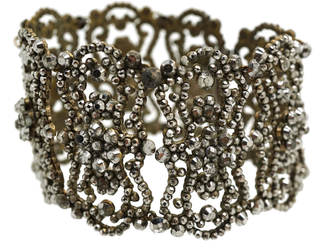 Georgian Cut Steel Bracelet - The Antique Jewellery Company